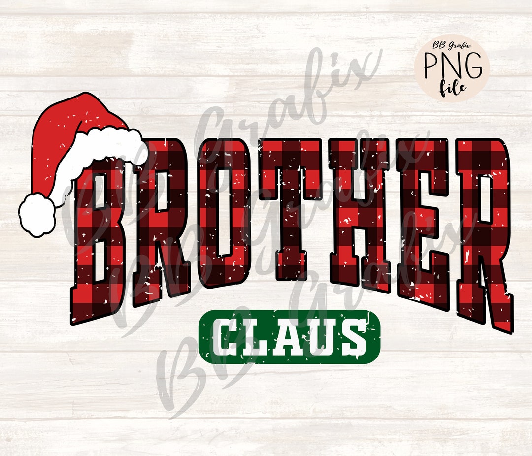 Digital Png File Brother Claus Distressed Plaid Flannel Santa Hat ...