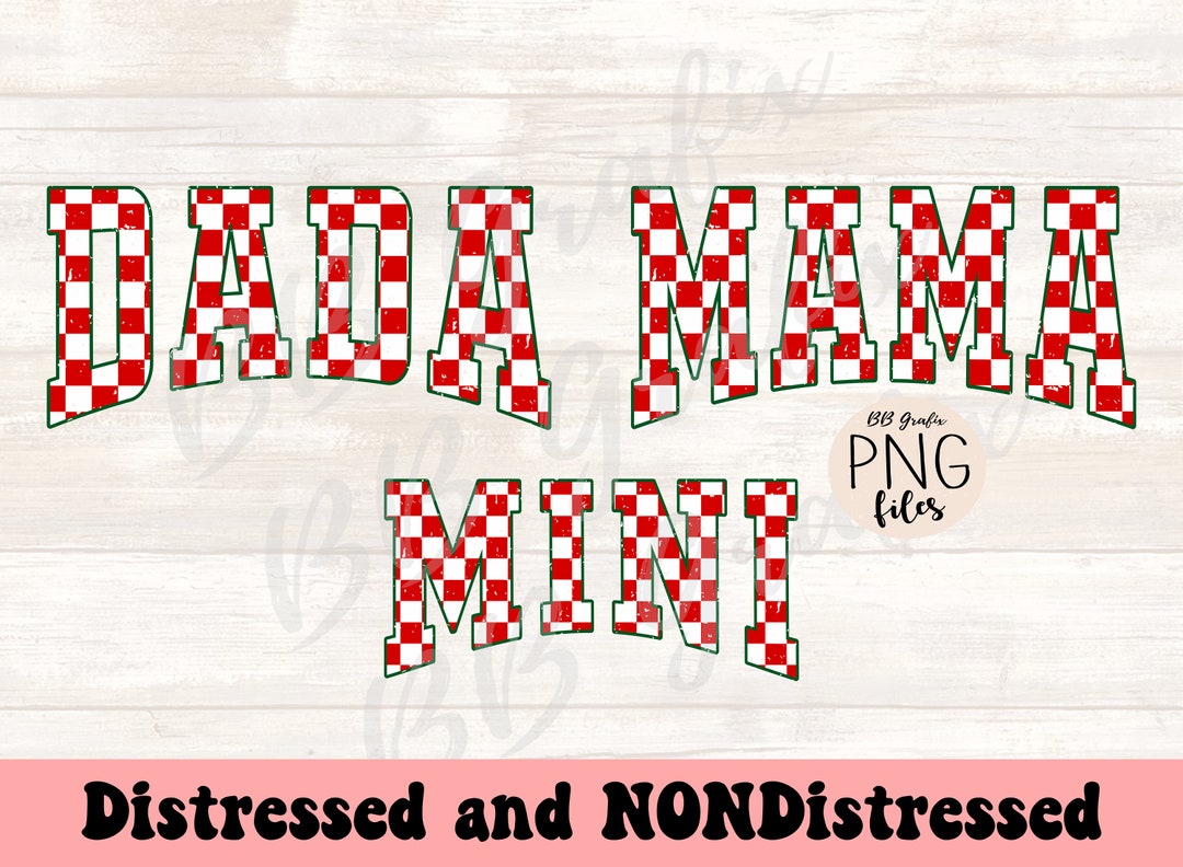 Digital Png File 3 Separate Designs Family Dada Mama Mini Christmas ...