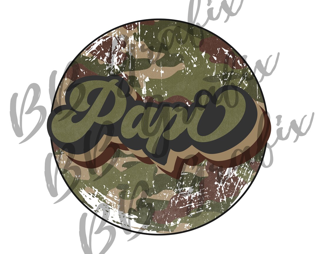 Digital Png File Papi Camo Retro 70's Camouflage Clip Art Waterslide ...