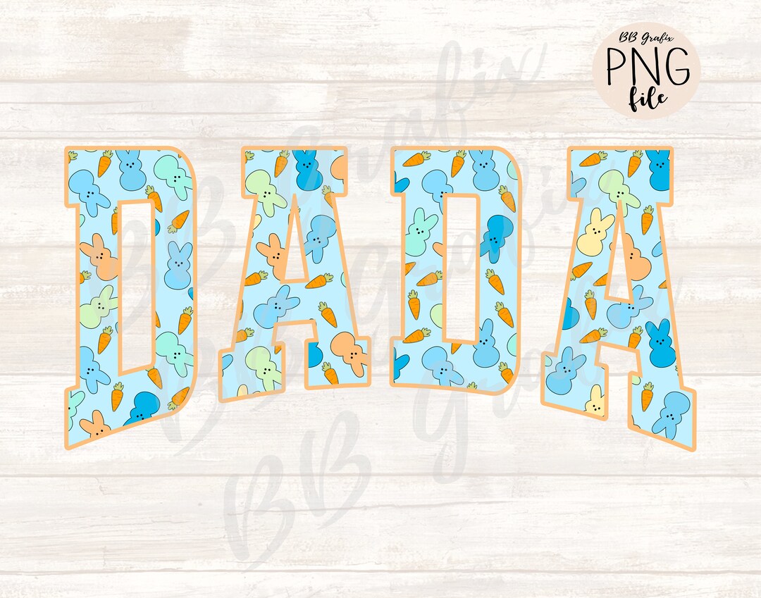 Digital Png File Dada Easter Bunny Rabbit Carrot Pattern Spring ...