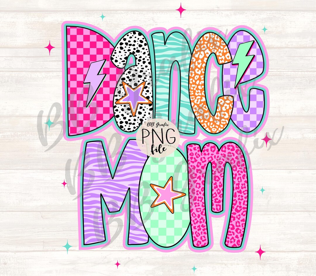 Digital Png File Dance Mom Star Lightning Bolt Checker Dalmatian Doodle ...