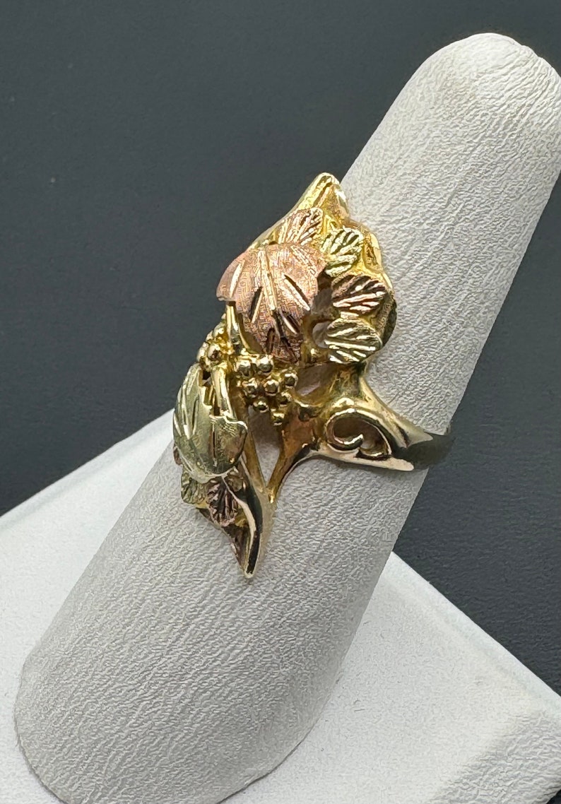 Magnificent Vintage 10K Black Hills Gold Ring - Stamper - LARGE - SIZE ...