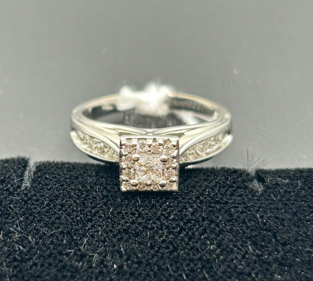 Vintage Keepsake 10K White Gold and Diamond Ring - SIZE 6 3/4 - Etsy