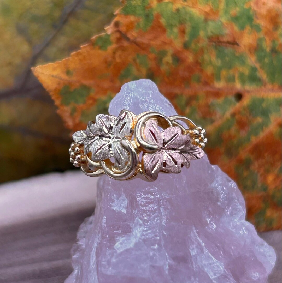 VINTAGE Landstrom 10k Black Hills Gold Ring - SIZE 7 1/2 - Etsy