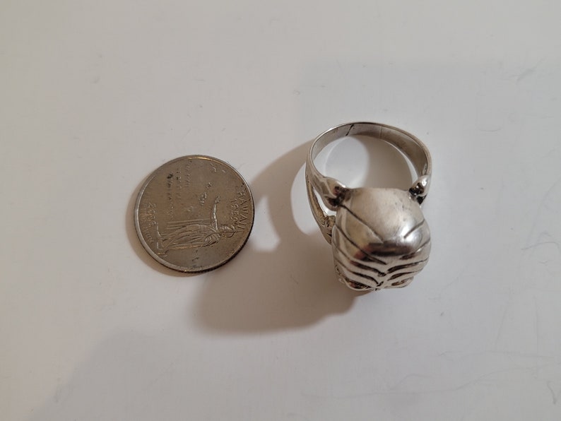 Vintage Sterling Silver Alien Skull Ring - Etsy