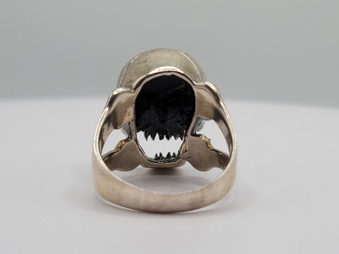 Vintage Sterling Silver Alien Skull Ring - Etsy