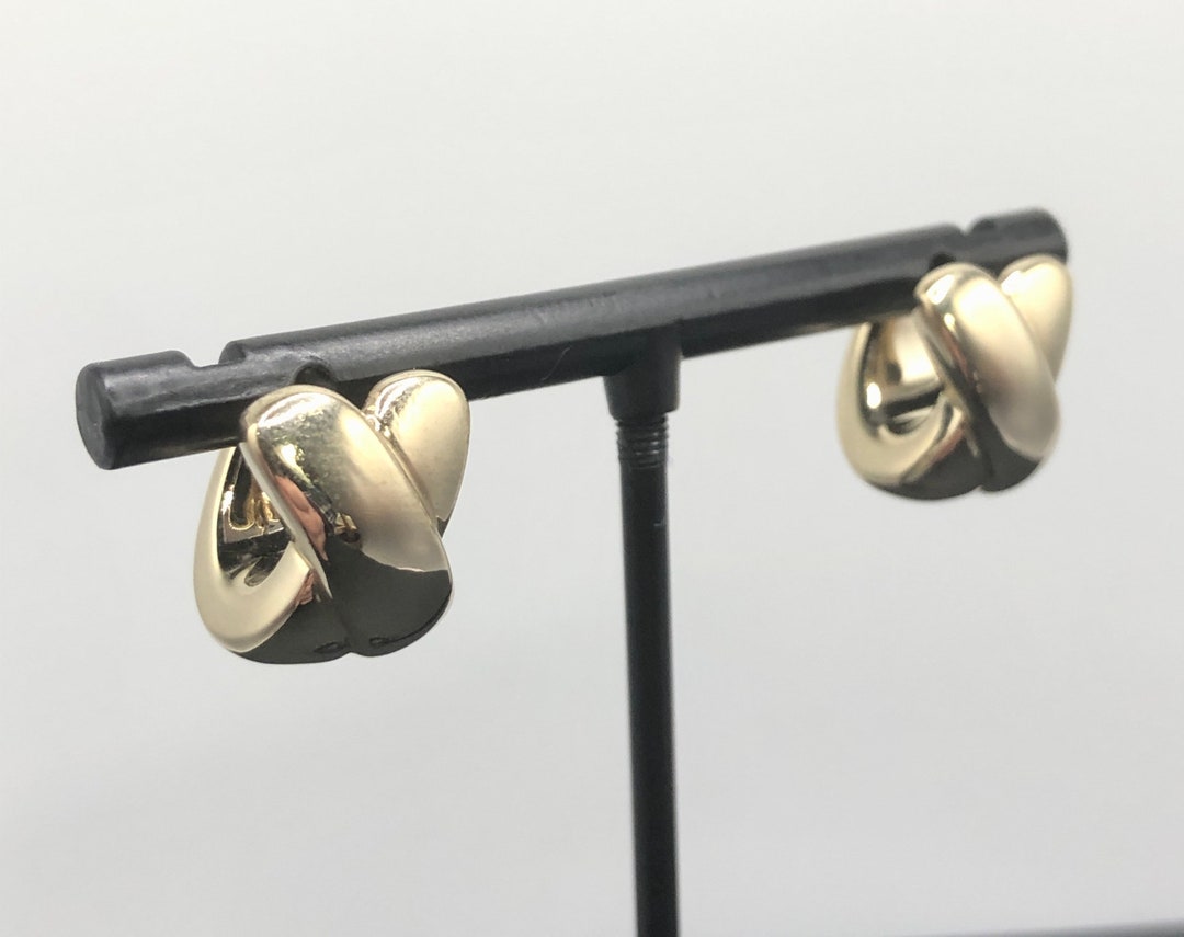 Vintage 14K Gold Peter Brams Design Huggie Earrings - Etsy