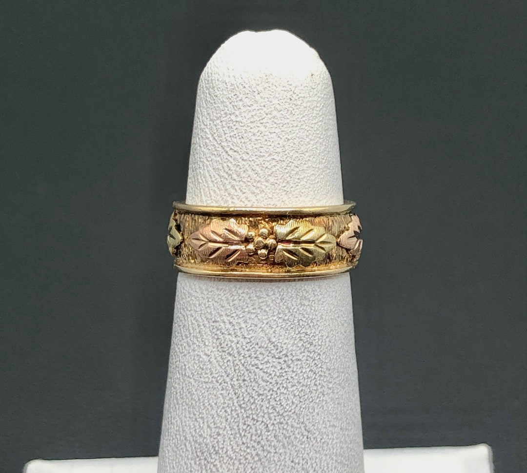 Vintage South Dakota Gold Company 10K Black Hills Gold Ring in Grape ...