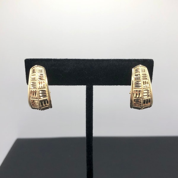 Omega Back Earrings - Etsy