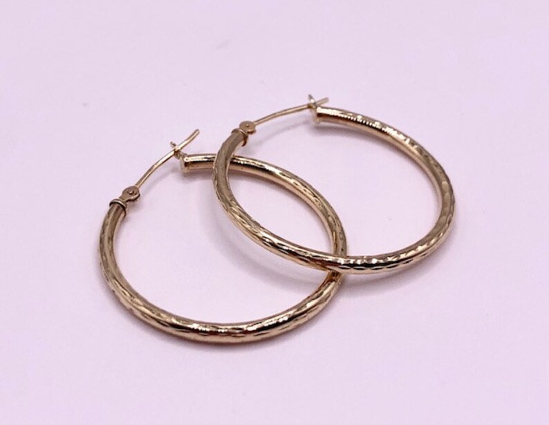 Vintage Ralph Lauren 10K Gold Hoop Earrings 28mm - Etsy