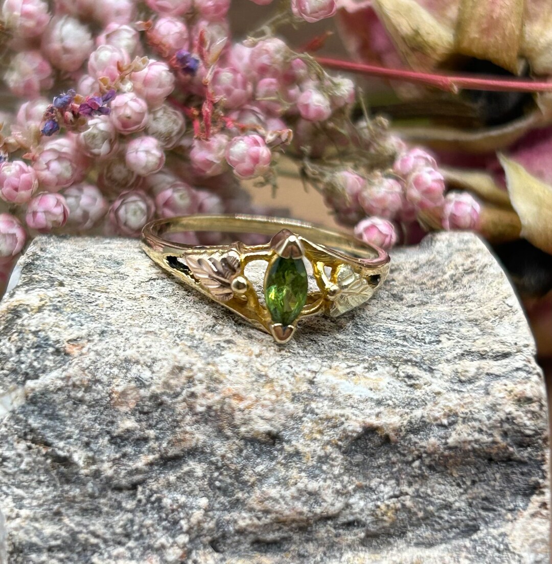 VINTAGE Riddle's Gold Company 10k & 12k Black Hills Gold With Peridot ...
