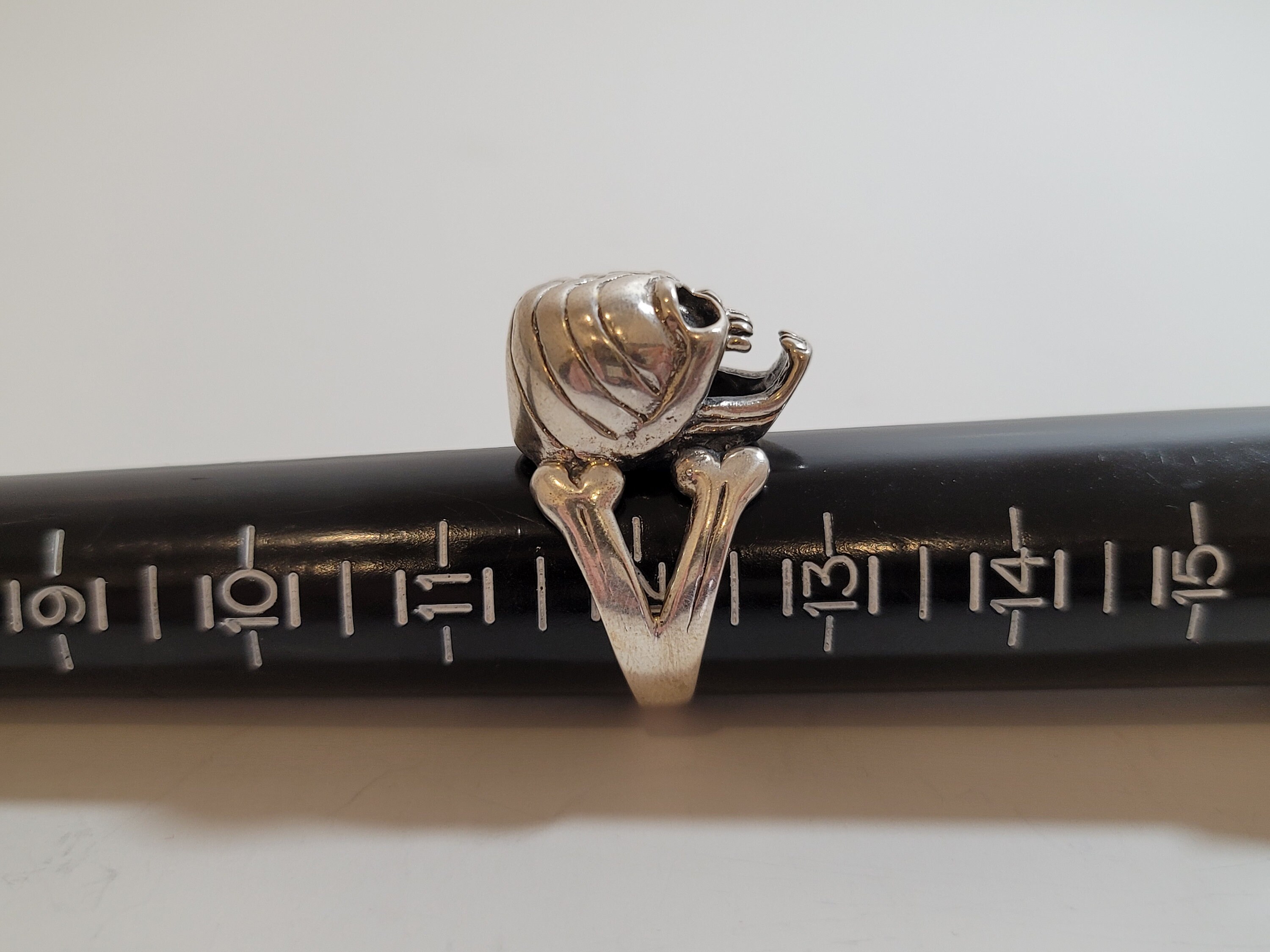Vintage Sterling Silver Alien Skull Ring - Etsy