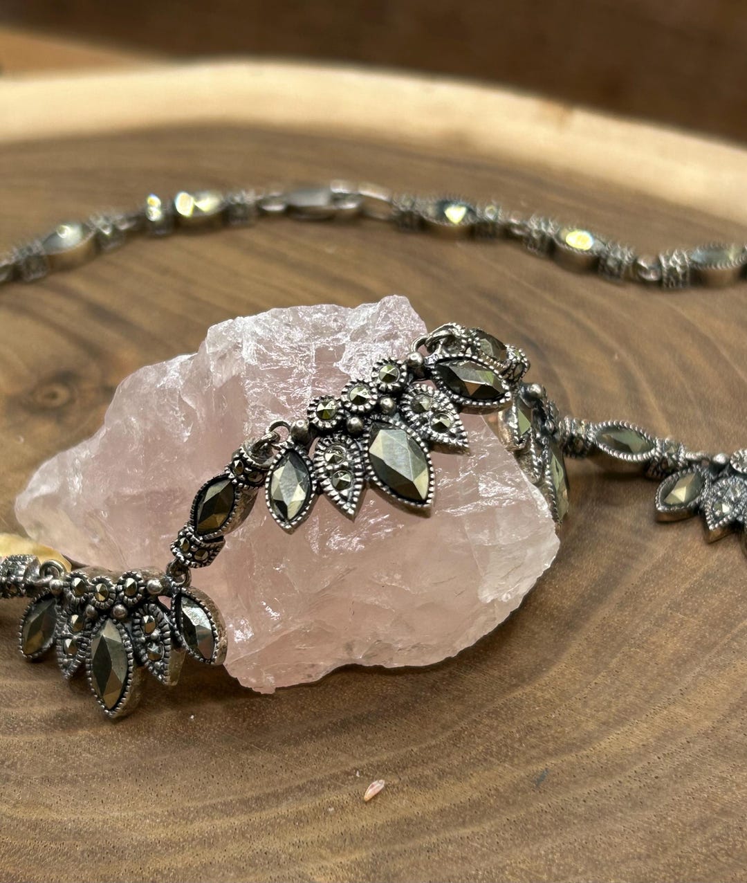 VINTAGE Sterling Silver and Marcasite Choker Necklace - Etsy