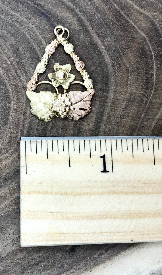 Vintage JCO 12K & 10K Black Hills Gold Pendant - Gem Vintage JCO 12K & 10K Black Hills Gold Pendant - Gem
