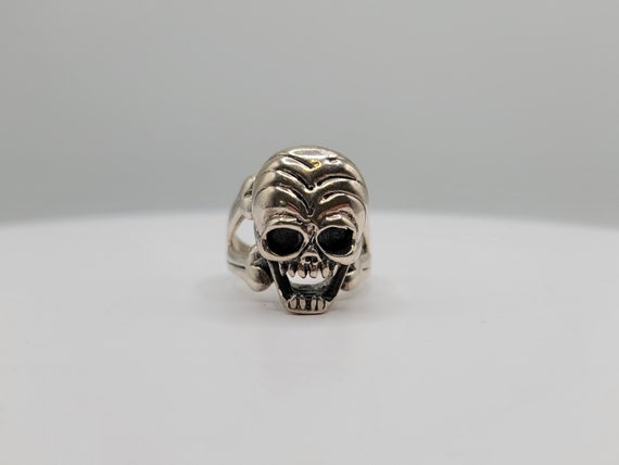 Vintage Sterling Silver Alien Skull Ring - Etsy