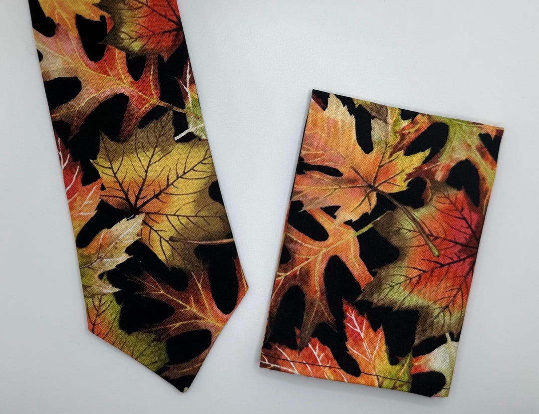 Autumn Tie-leaf Tie-fall Print-skinny Tie-classic Tie-mens Necktie ...