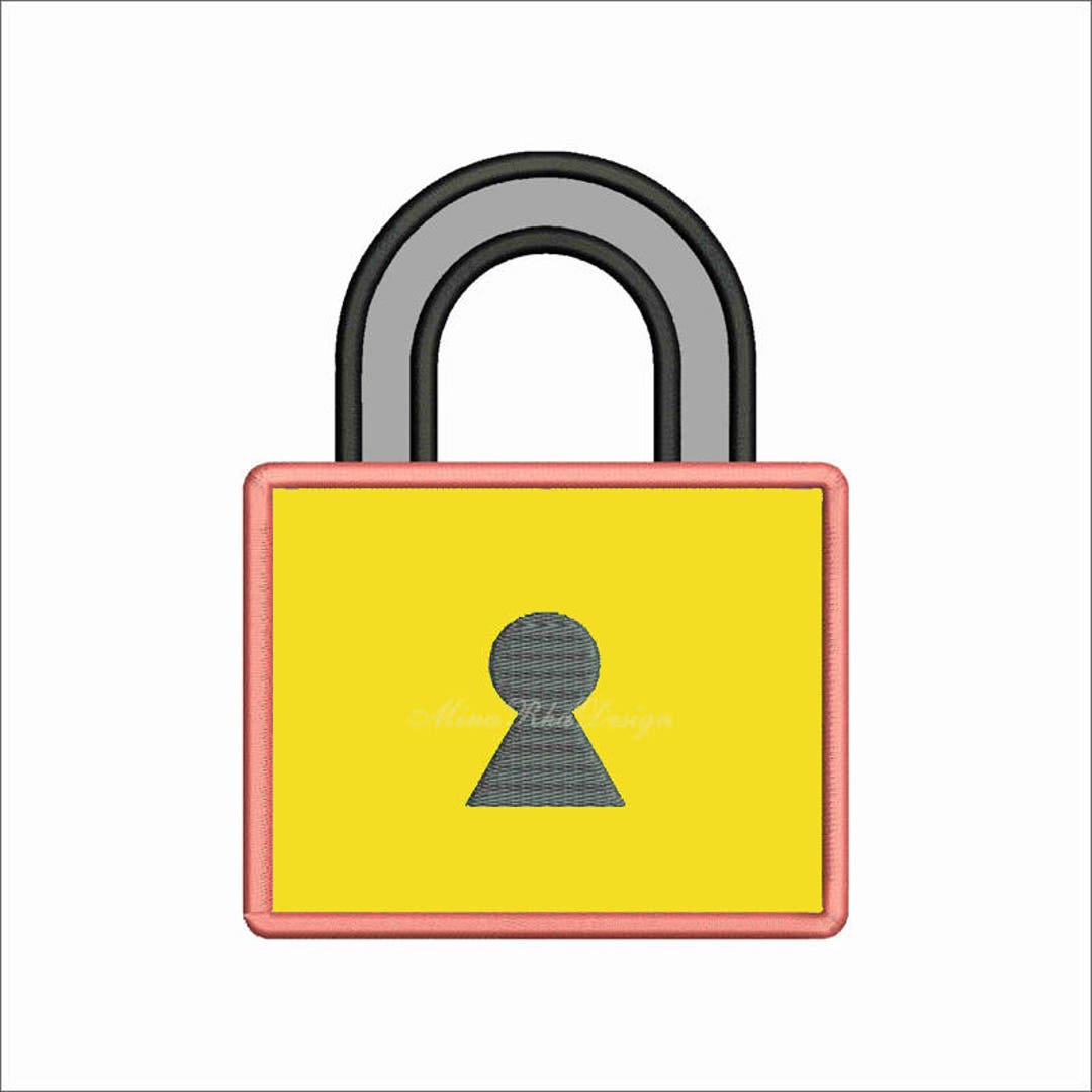 Lock Applique Design Machine Embroidery Design - Etsy