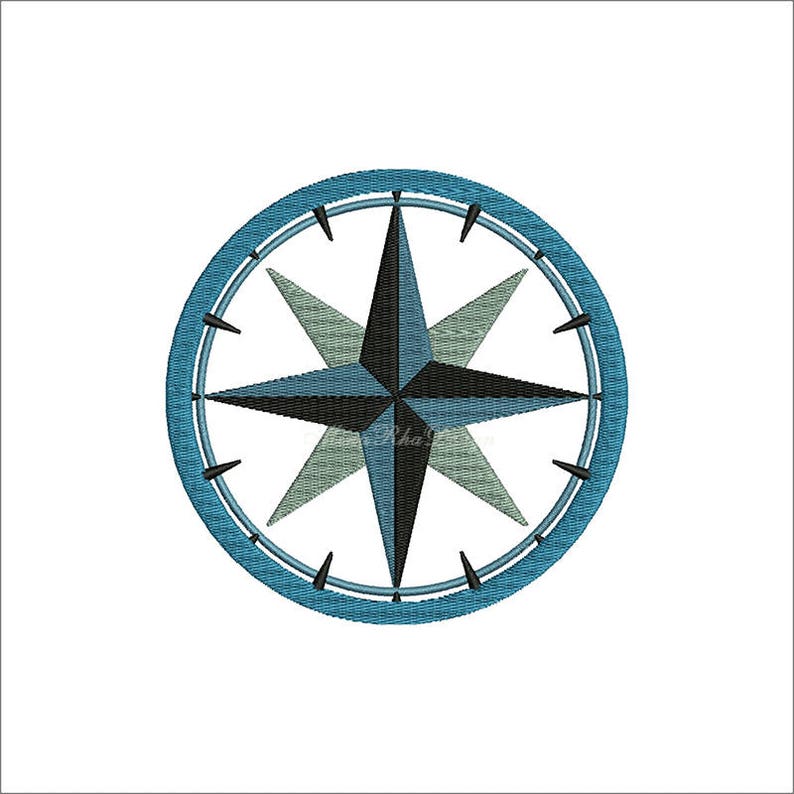 Compass Machine Embroidery Design, Instant Download - Etsy