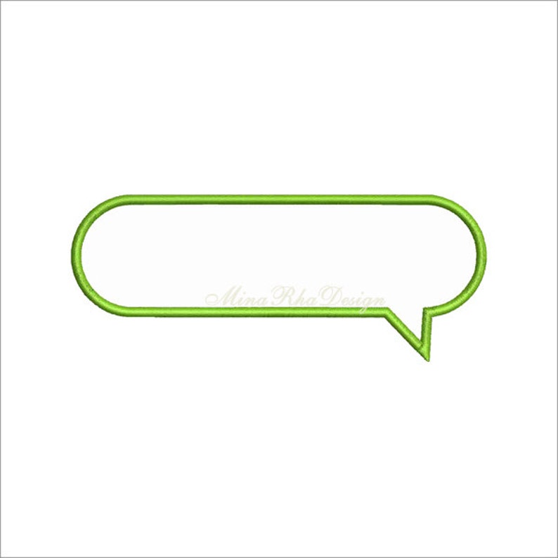 Small Speech Bubble Applique Design Instant Download - Etsy