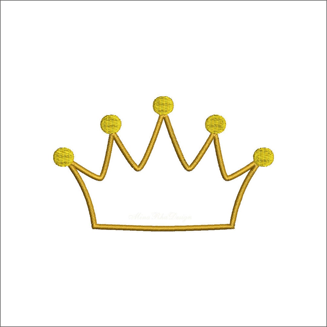 Crown Applique Design Machine Embroidery Design Instant Download - Etsy