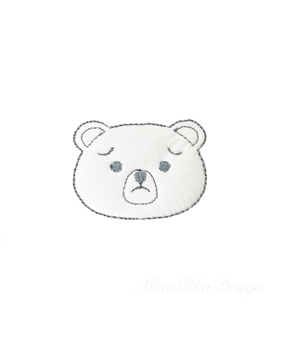 Sad Bear Face Embroidery Design - Etsy