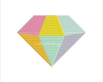 Diamond Gem Applique Machine Embroidery Design 4 Sizes - Etsy