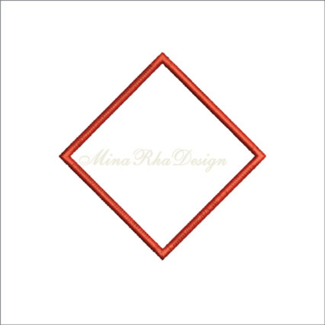 Playing Cards Diamond Applique Design Instant Download - Etsy