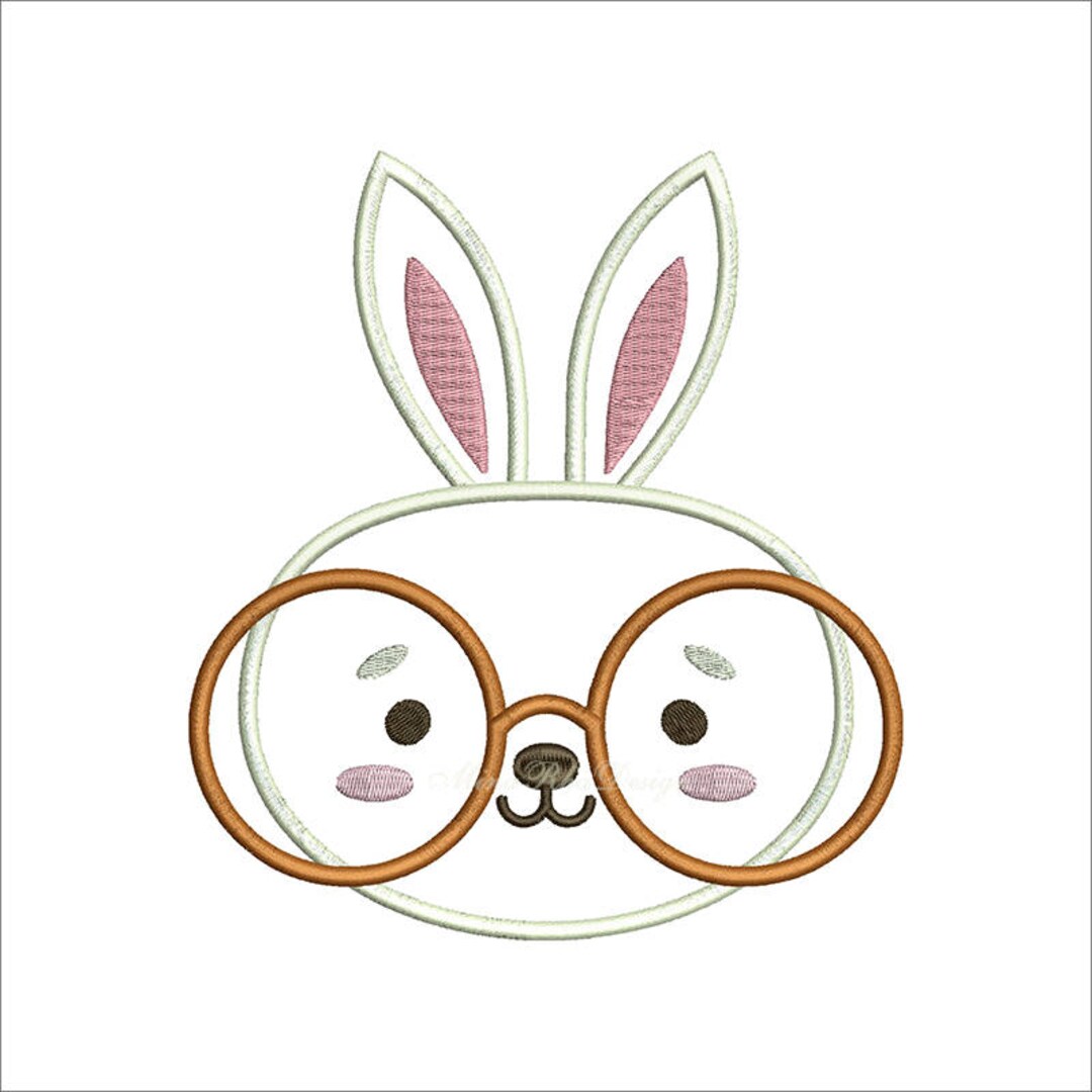 Bunny Applique Design Machine Applique Embroidery Design Instant ...