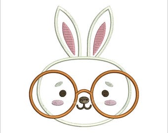 Digital Machine Embroidery Design Rabbit Applique - Etsy