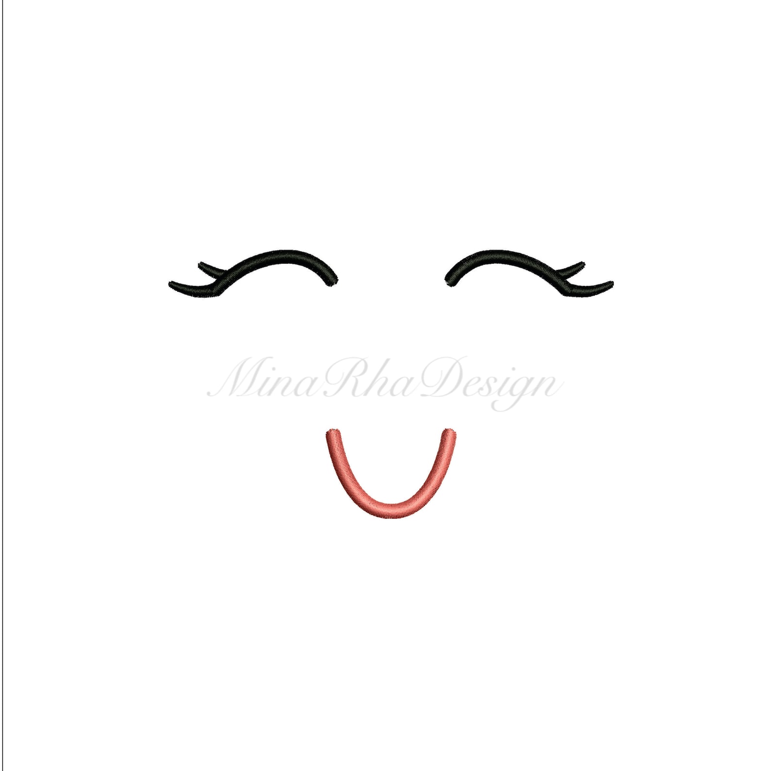 Doll Face Smile Doll Face Embroidery Design Instant Download - Etsy