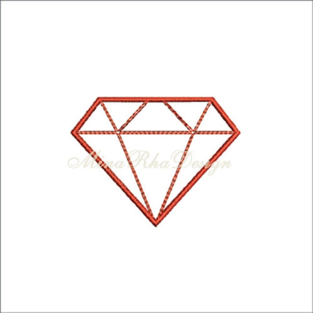 Diamond Applique Embroidery Design Geomatric Diamond Machine Embroidery ...