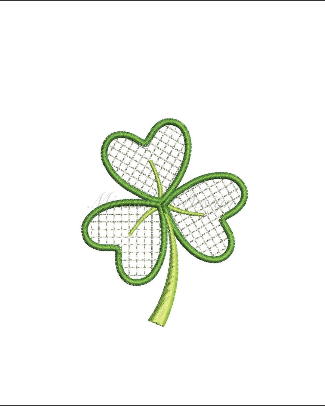 3 Leaf Clover Machine Applique Embroidery Pattern - Etsy