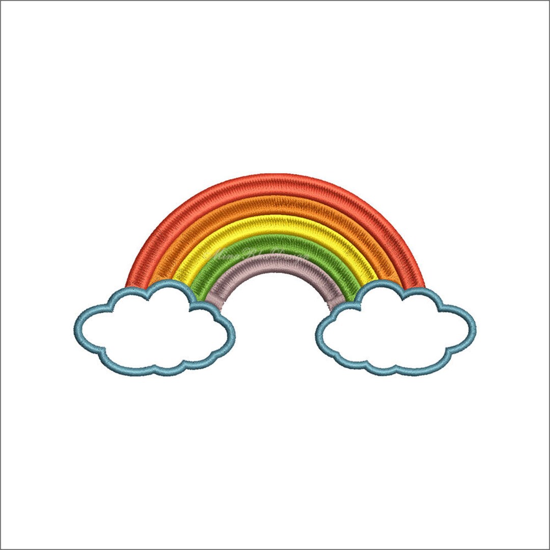 Rainbow Applique Design Machine Embroidery Design Instant Download - Etsy