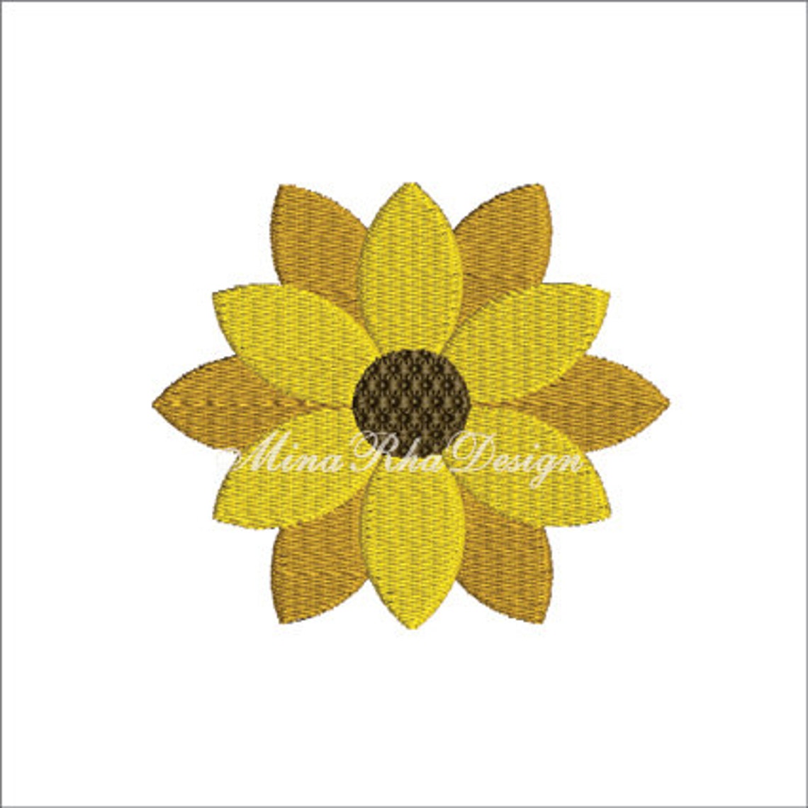 Sunflower Machine Embroidery Design Instant Download | Etsy