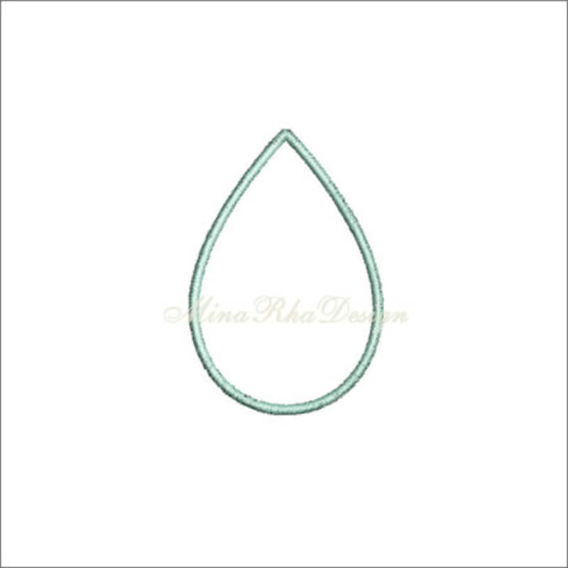 Teardrop Applique Design - Etsy