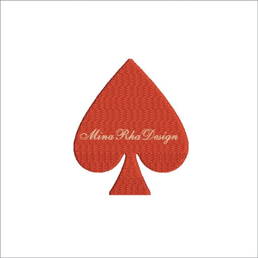 Playing Cards Spades Embroidery Solid Stitches Designs Instant Download ...