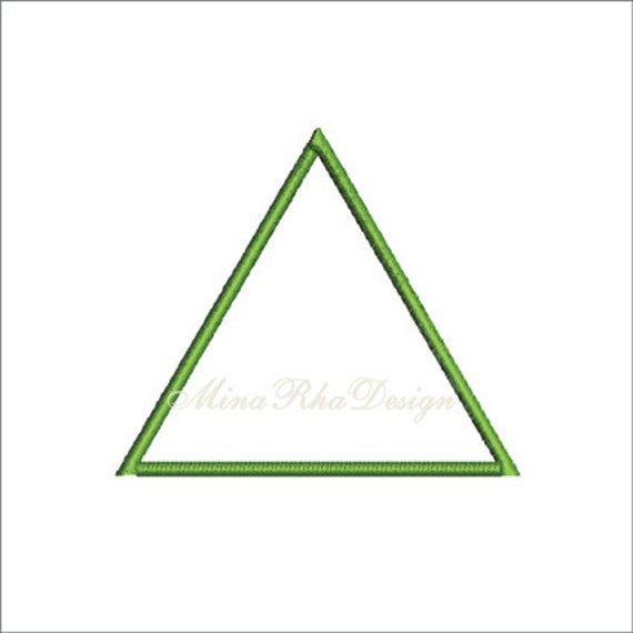 Triangle Applique Machine Embroidery Design Instant Download | Etsy