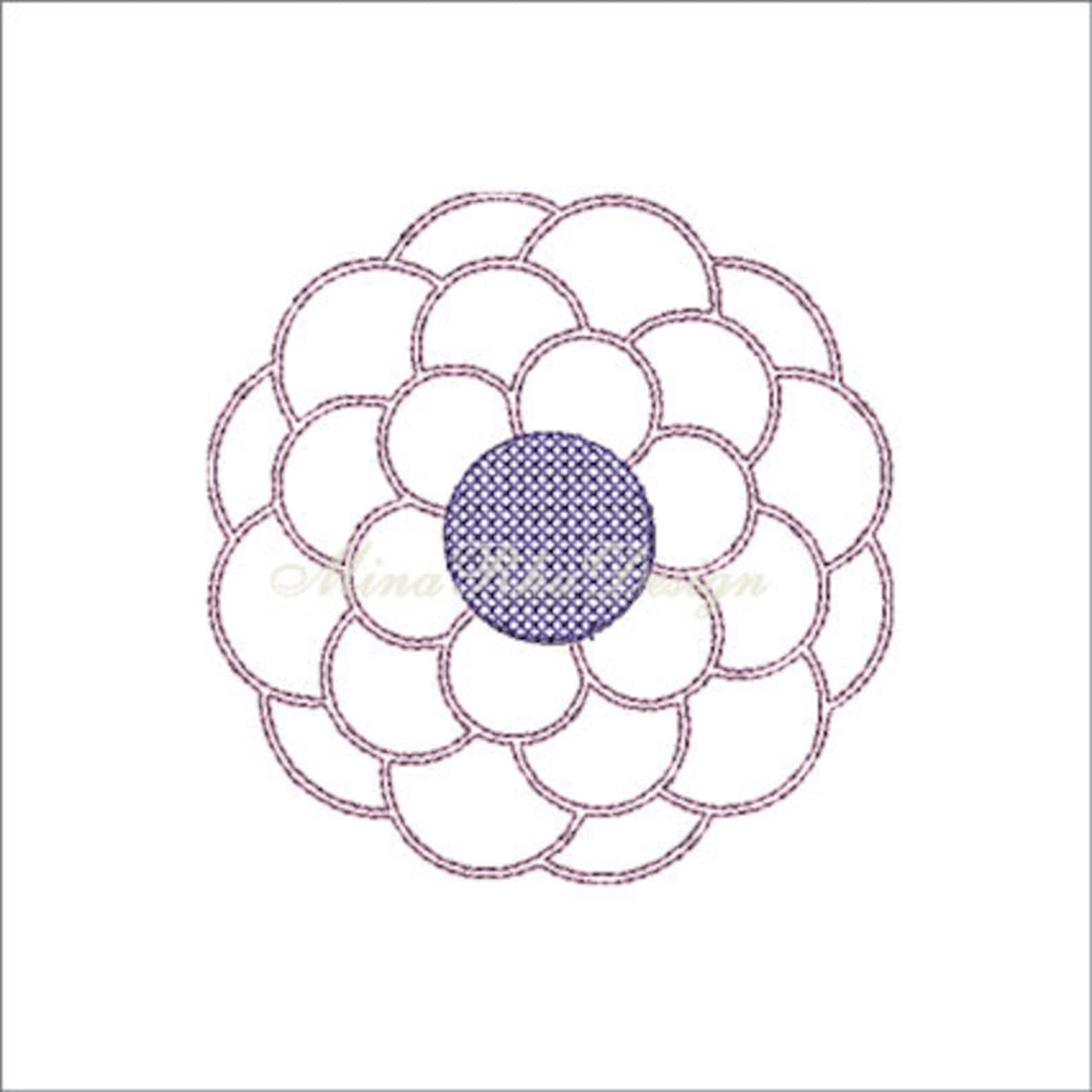 Flower Pattern Machine Embroidery Design Instant Download - Etsy
