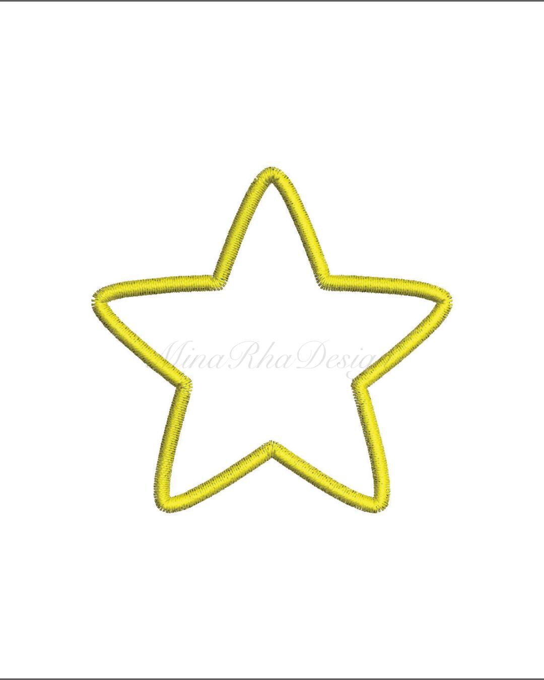 Star Applique Embroidery Design – Machine Embroidery File - Etsy