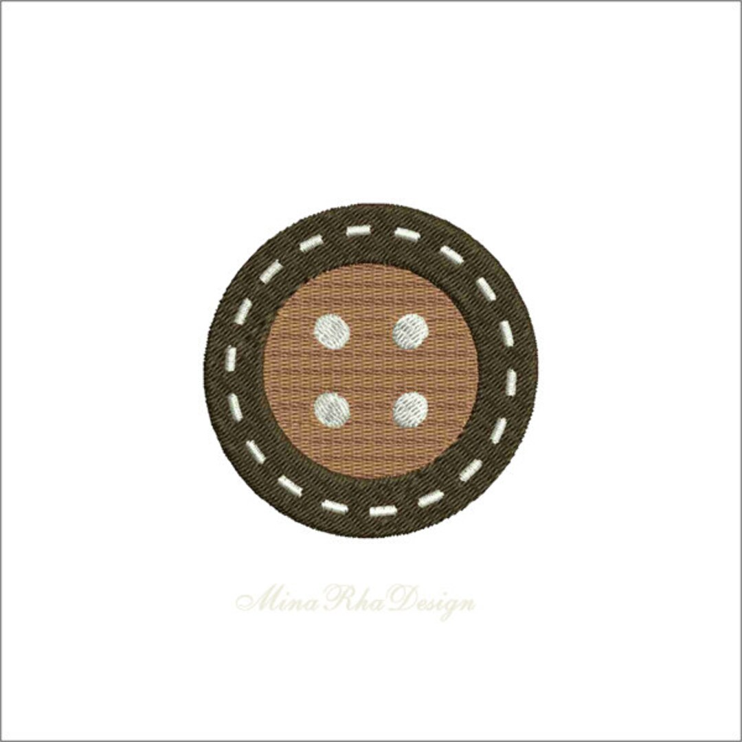 Button Embroidery Design Solid Stitches Designs Instant Download - Etsy