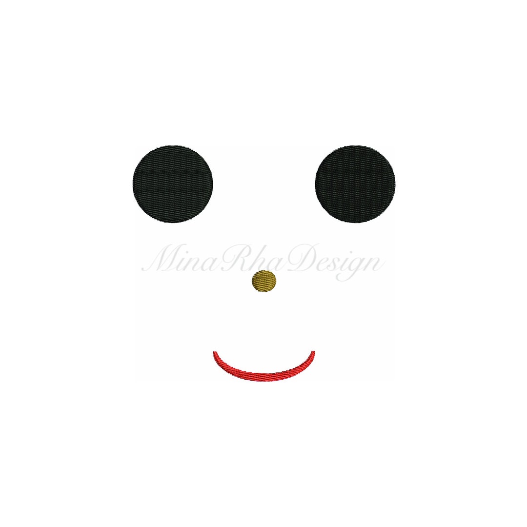 Simple Doll Face Machine Embroidery Design Instant Download - Etsy