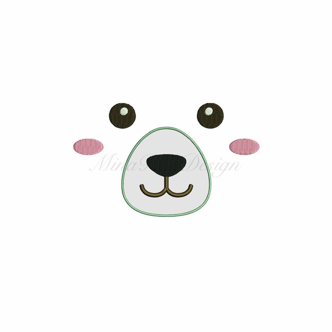 Bear Face Embroidery Design Teddy Bear Face Bear Doll Face | Etsy