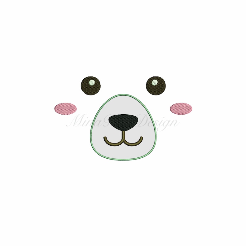 Bear Face Embroidery Design Teddy Bear Face Bear Doll Face | Etsy