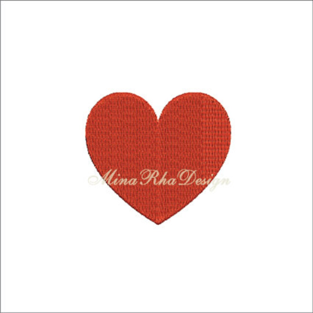 Heart Machine Embroidery Design Solid Stitches Heart Embroidery Design ...