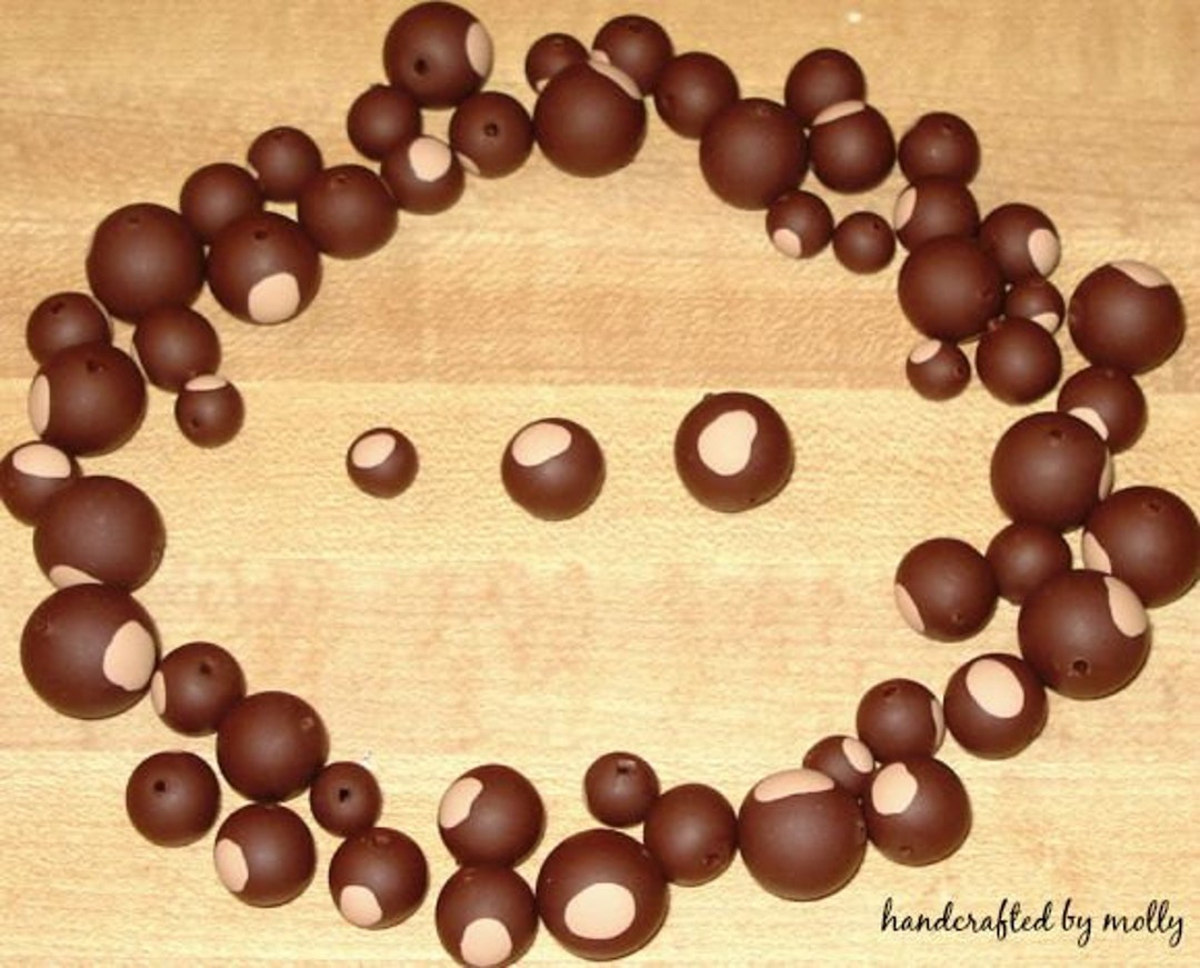 OSU Beads 25 Buckeye Beads Mixture of 3 Sizes - Etsy