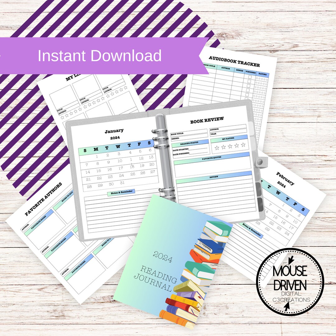2024 Book Reading Log/tracker and Journal/book Club Reading Tracker - Etsy