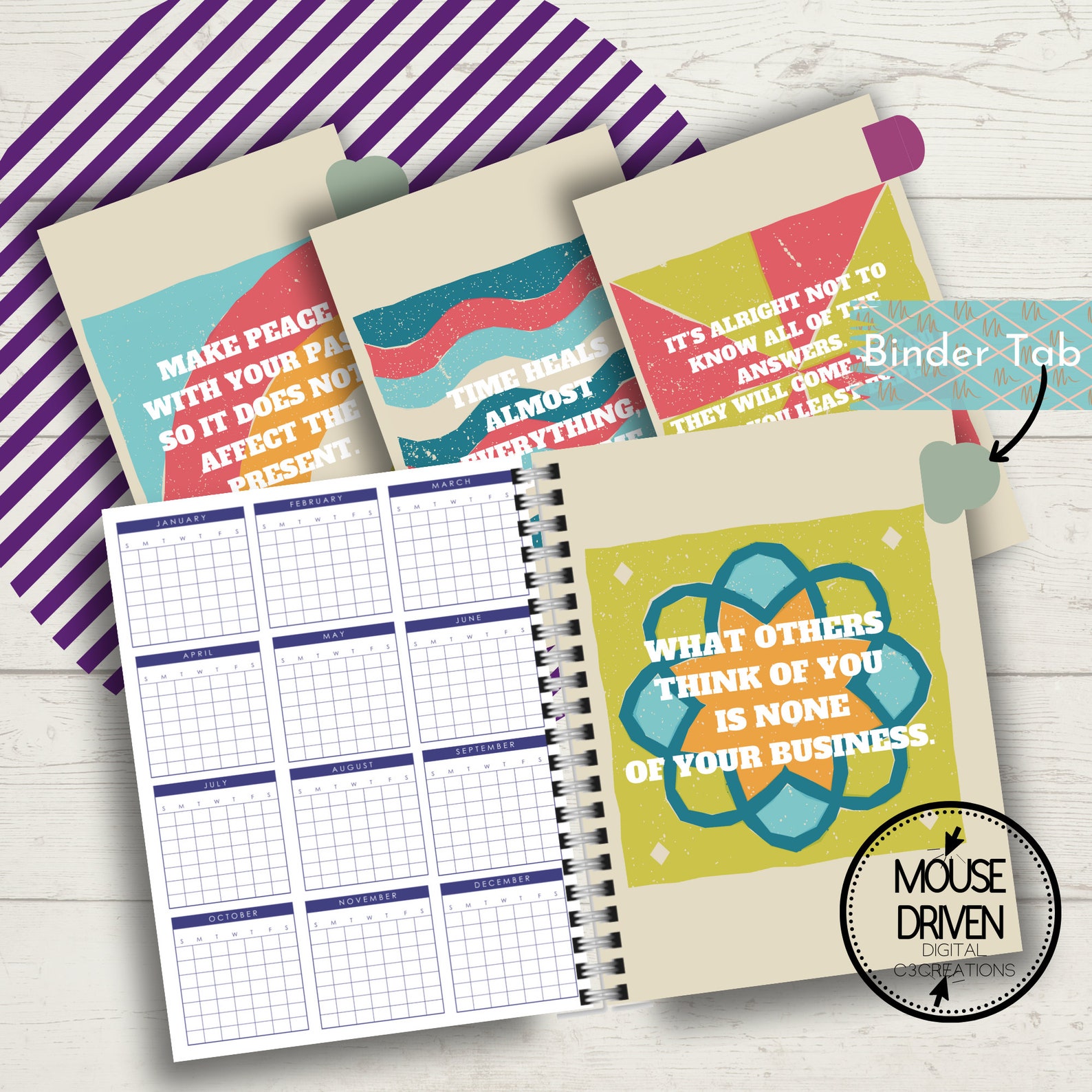 Binder Section Covers, Planner Cover Sections,add in Binder Covers - Etsy