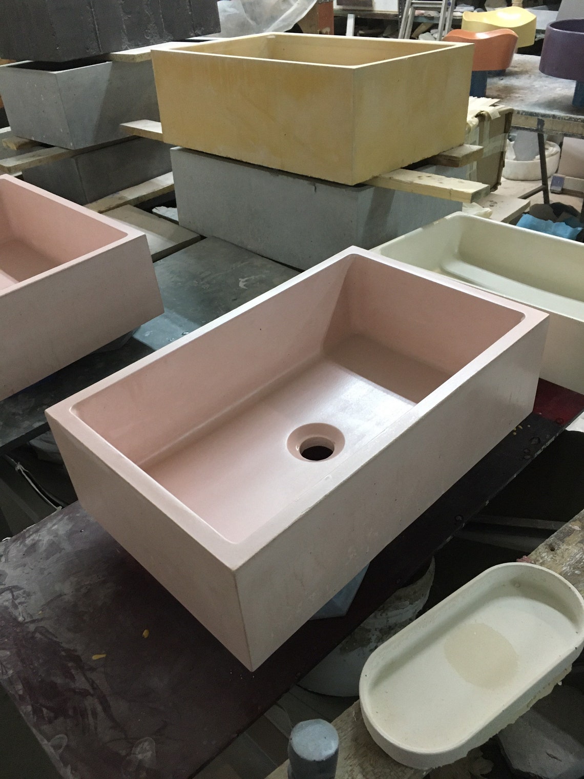 Pale Pink Bathroom Sink / Top Basin Sink | Etsy UK