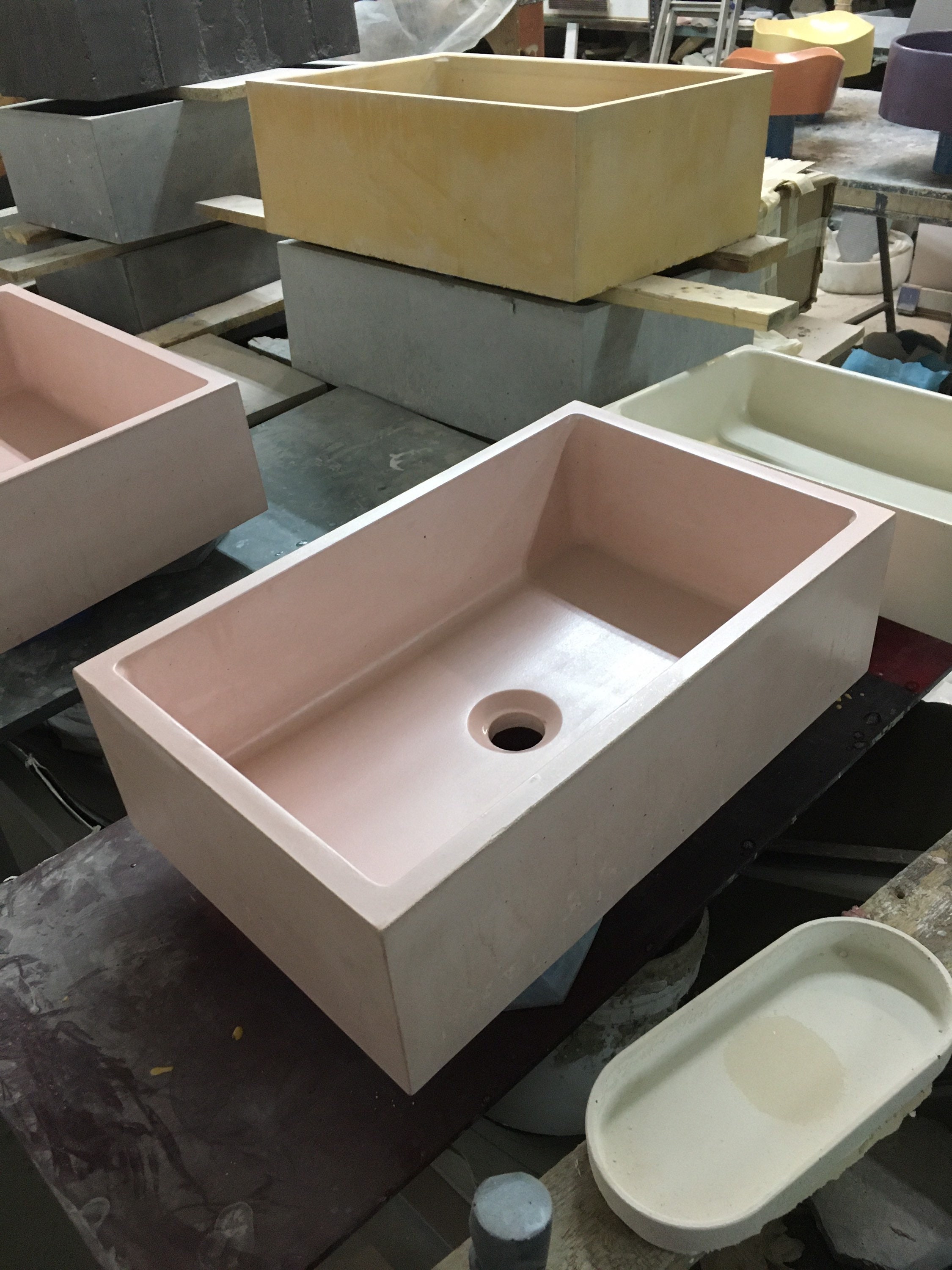 Pale Pink Bathroom Sink / Top Basin Sink | Etsy