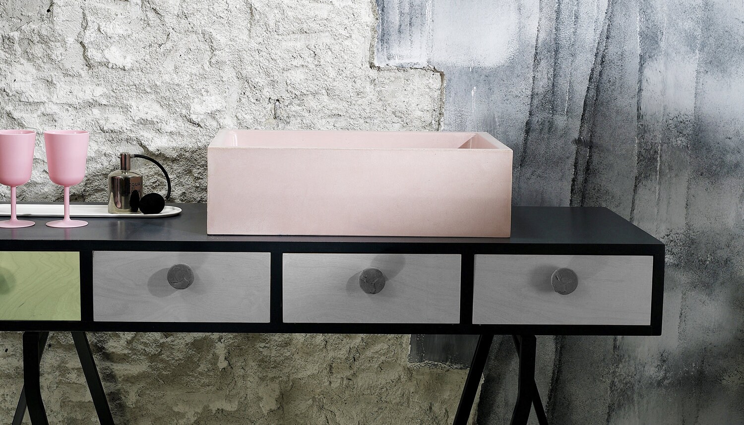 Pale Pink Bathroom Sink / Top Basin Sink | Etsy UK